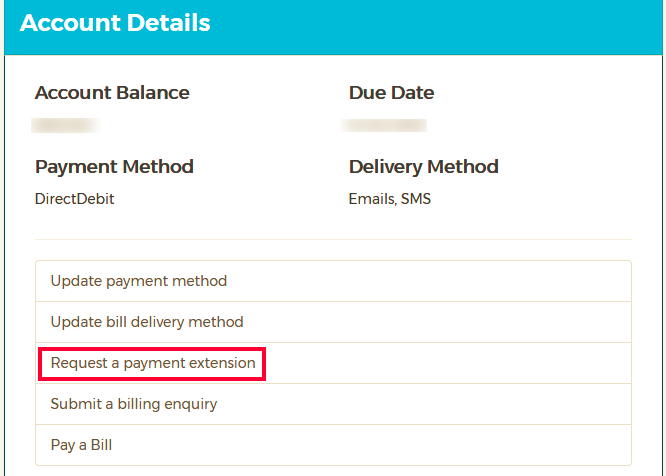 How to process payment extension through My Account - SpinTel Knowledgebase