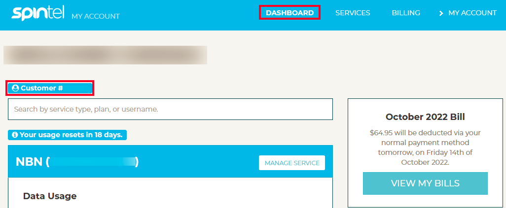 Where do I find my account number? - SpinTel Knowledgebase